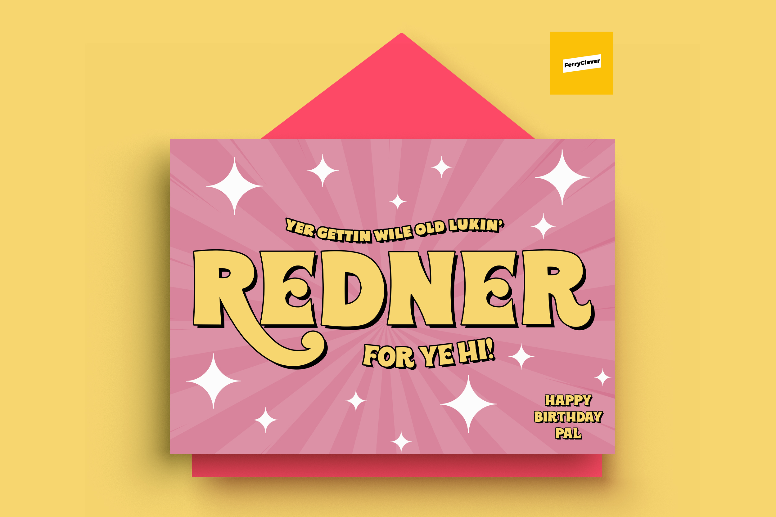 Redner Birthday Card | Derry Phrase Birthday Card – FerryClever